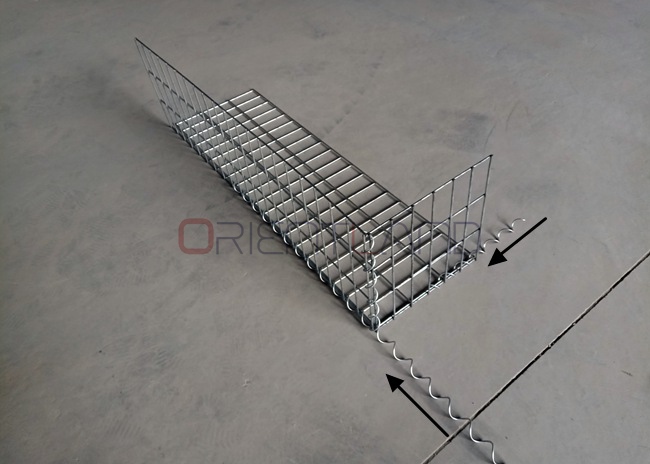 4.0mm Welded Gabion Baskets Spiral Wire Connection Galfan Coated