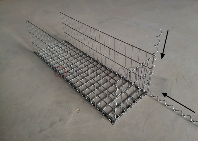 4.0mm Welded Gabion Baskets Spiral Wire Connection Galfan Coated