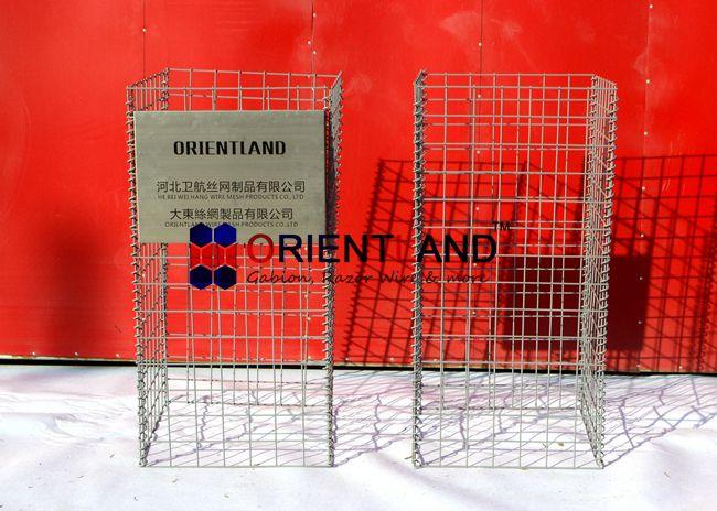 Welded Wire Stone Gabion Pillars / Gabion Columns As Decorative Elements