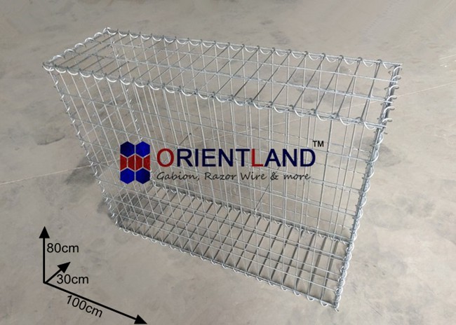 4.0mm Welded Gabion Baskets Spiral Wire Connection Galfan Coated