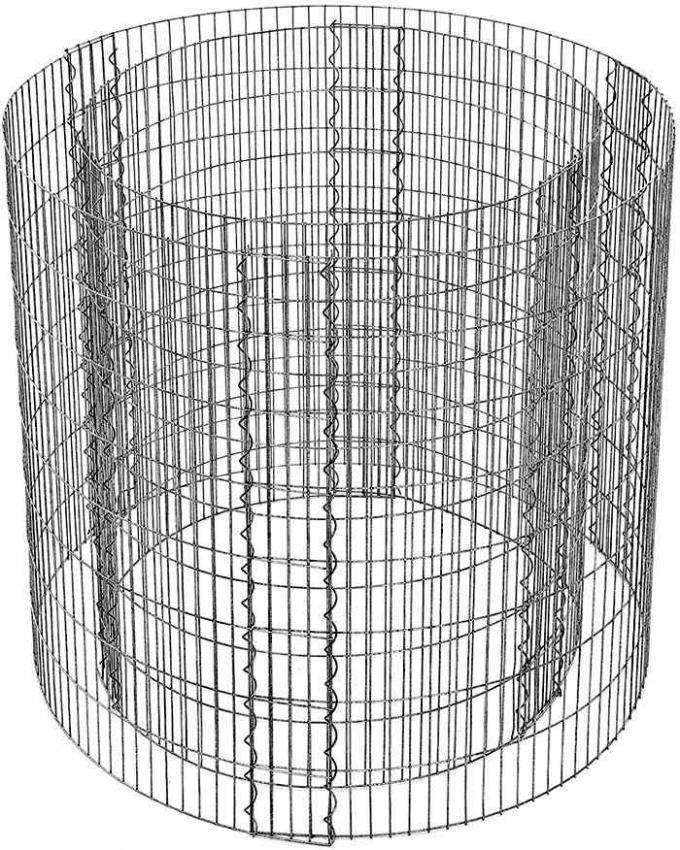 2.5 X 10 Cm 90cm Diameter X 80cm High Garden Decor Round Gabion Planter