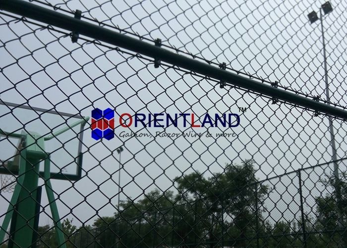 Oil And Gas Station Chain Link Fencing Wire , Anti Climb Mesh Fencing ...