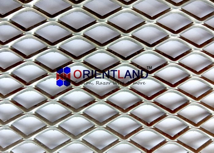 0.3-5mm Expanded 4x8 Metal Mesh Sheets , Heavy Diamond Metal Mesh Panels